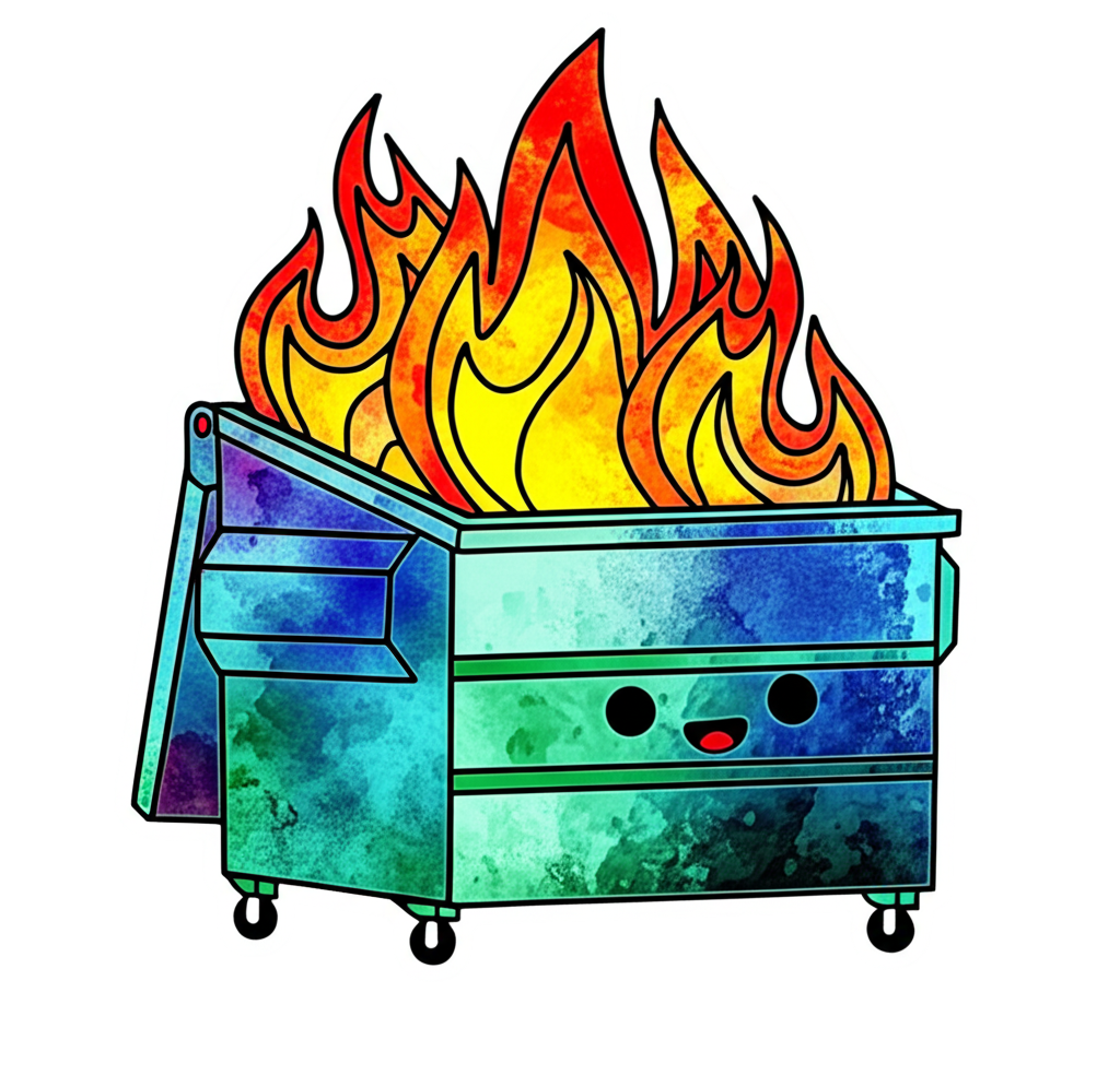 "It's Fine" Dumpster Fire Sticker